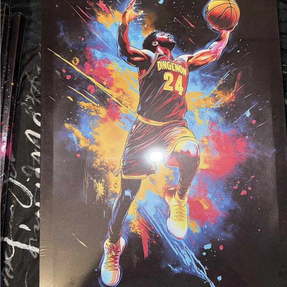 Wall Decor | Basketball Art Print With Dynamic Colors | Poshmark
